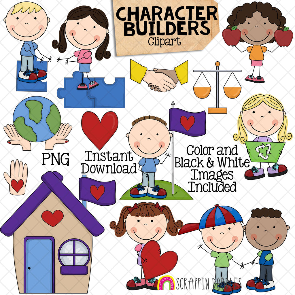 Character Building ClipArt - Commercial Use – Scrappin Doodles