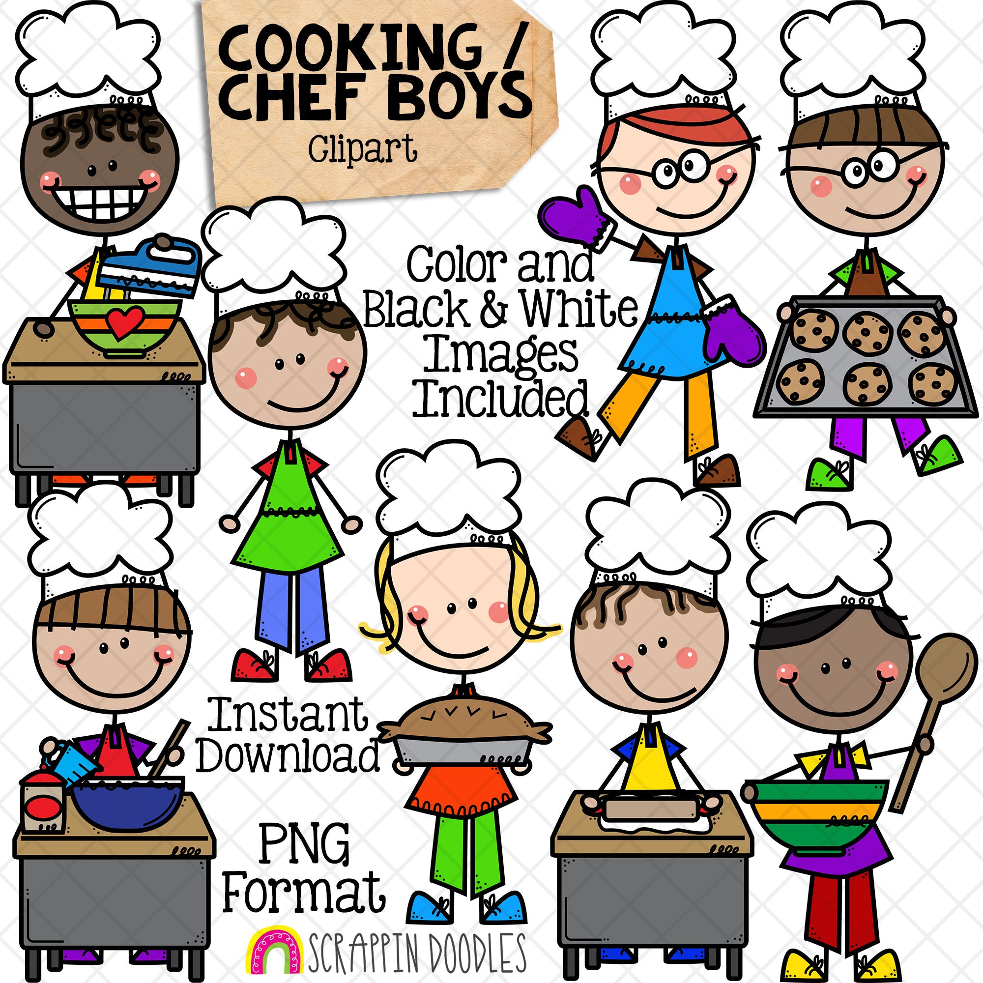 Clipart Of Kids Cooking