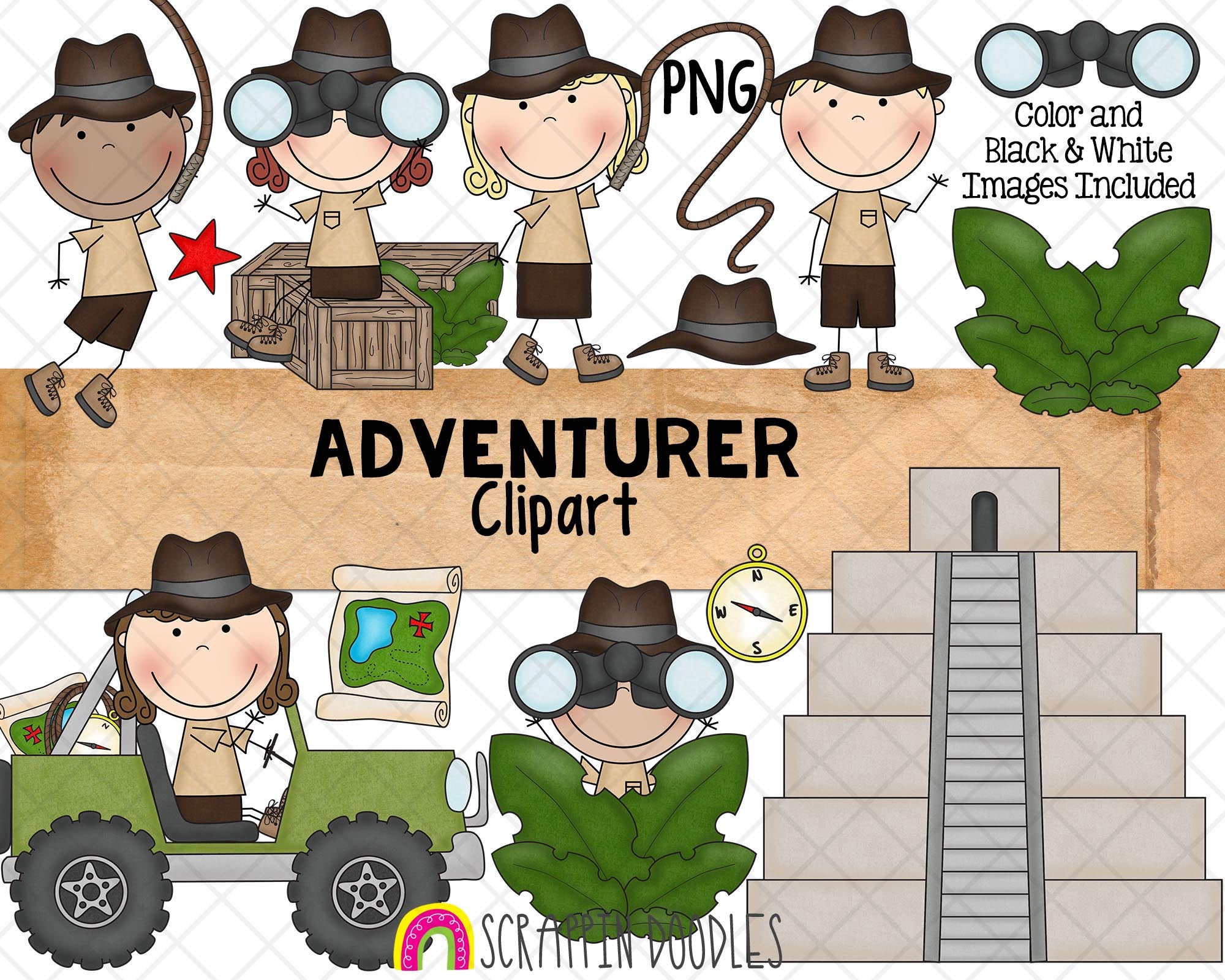 Jungle Jeep Clipart
