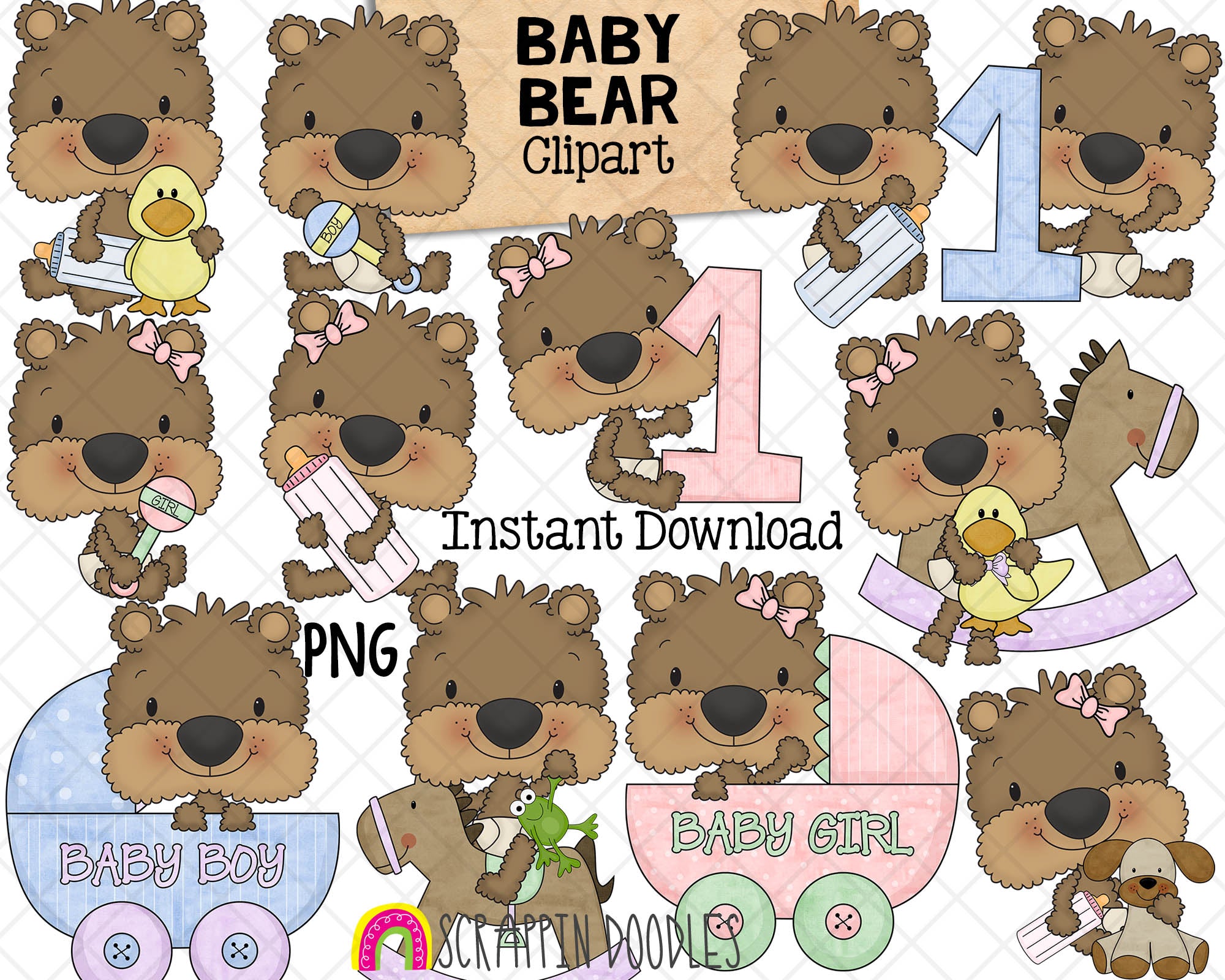 Baby Teddy Bear Clipart