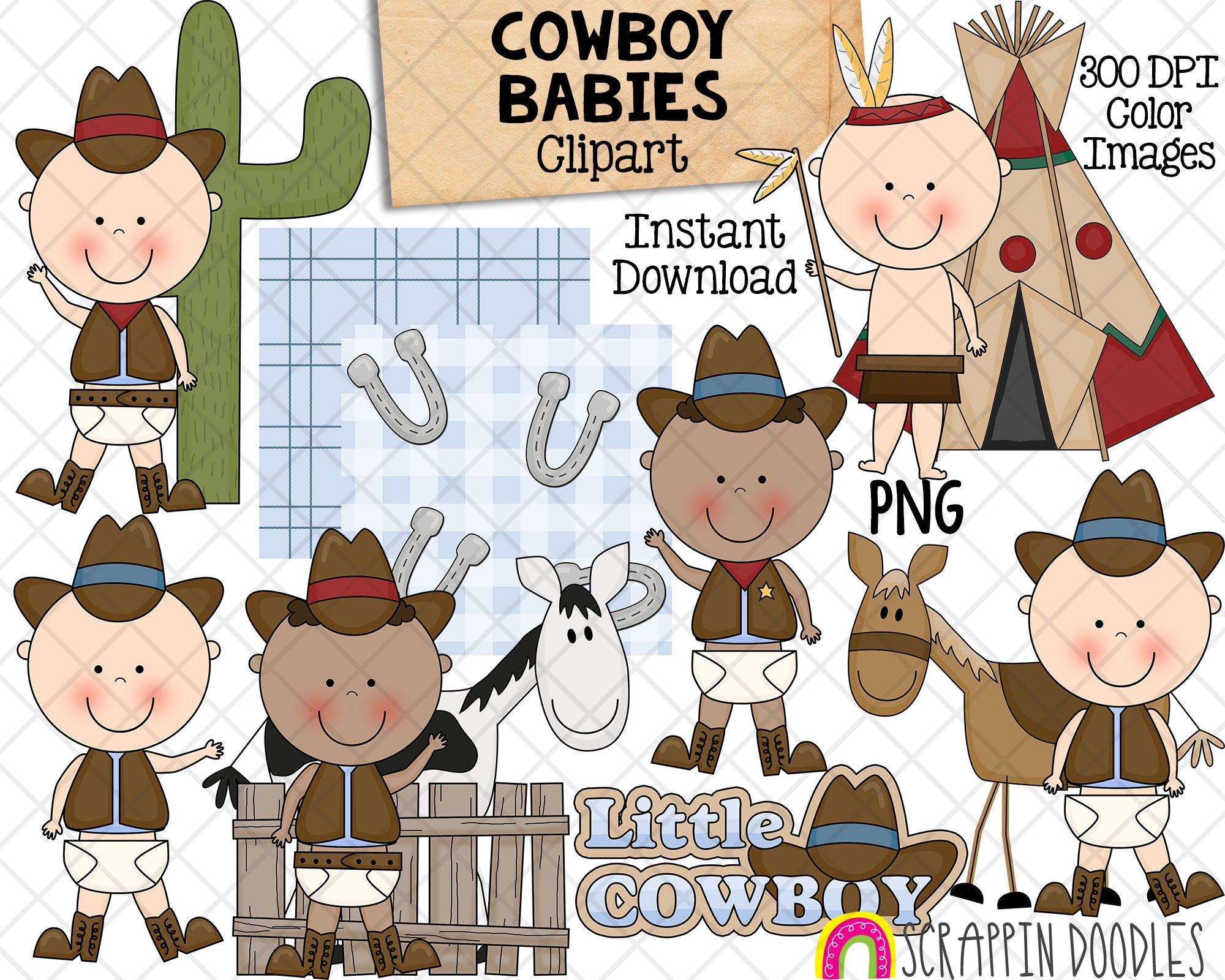 Baby Cowboy Clipart