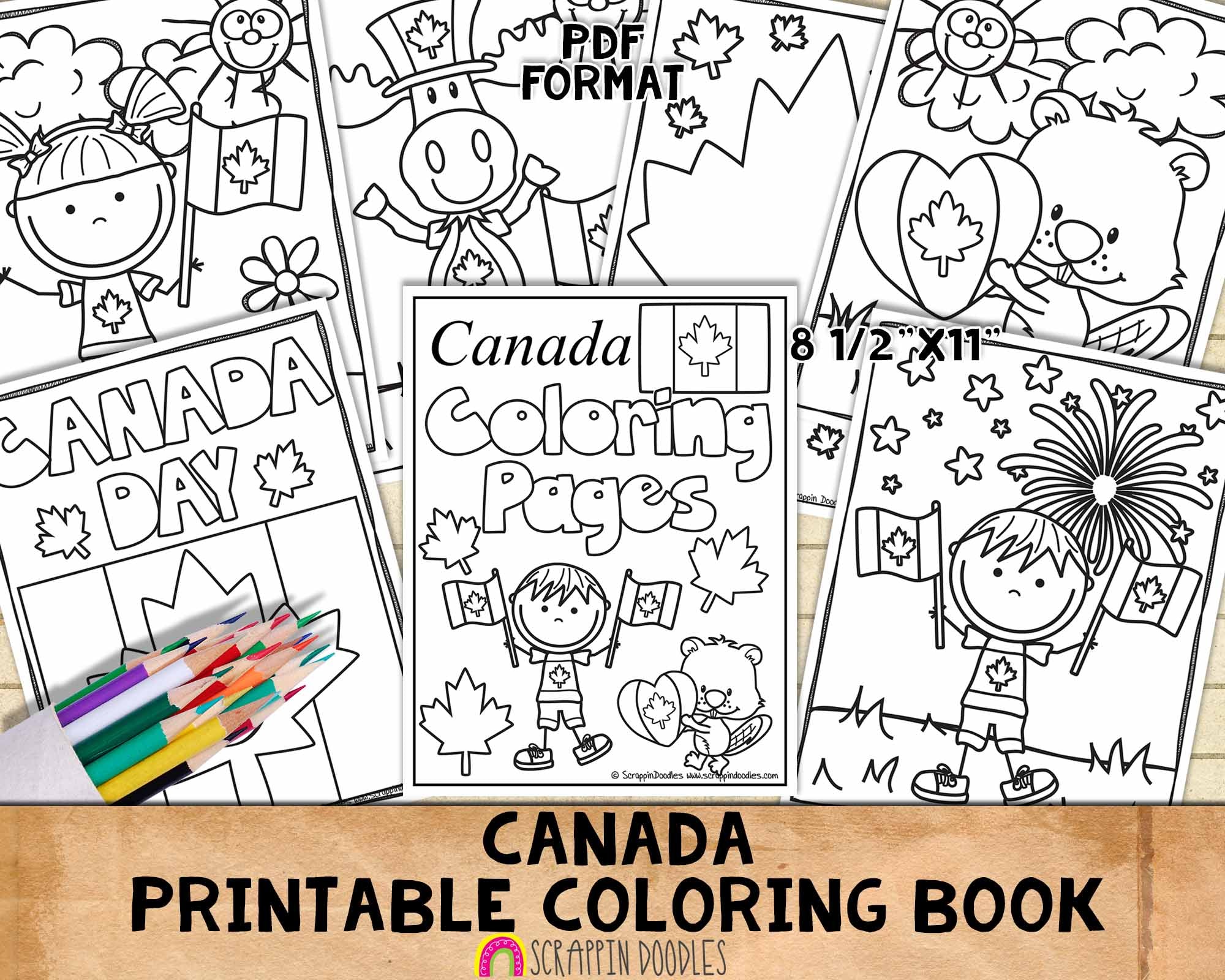 Canada Coloring Page