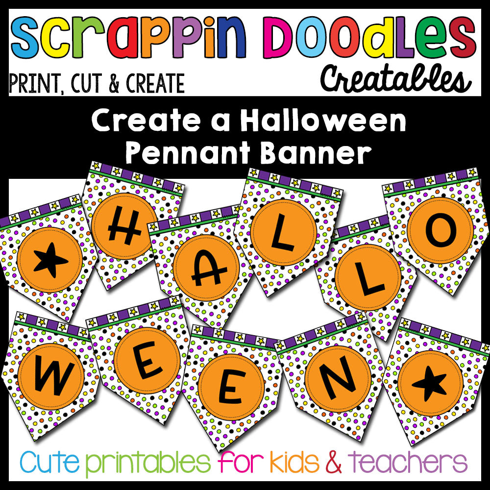 Create a Halloween Pennant Banner Craft – Scrappin Doodles