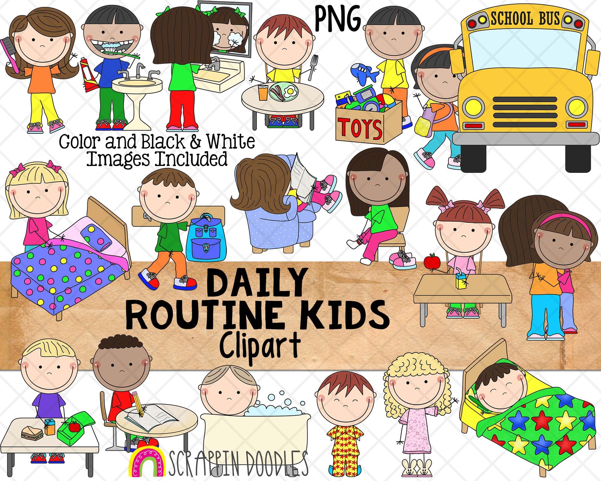 Daily Routines Clipart