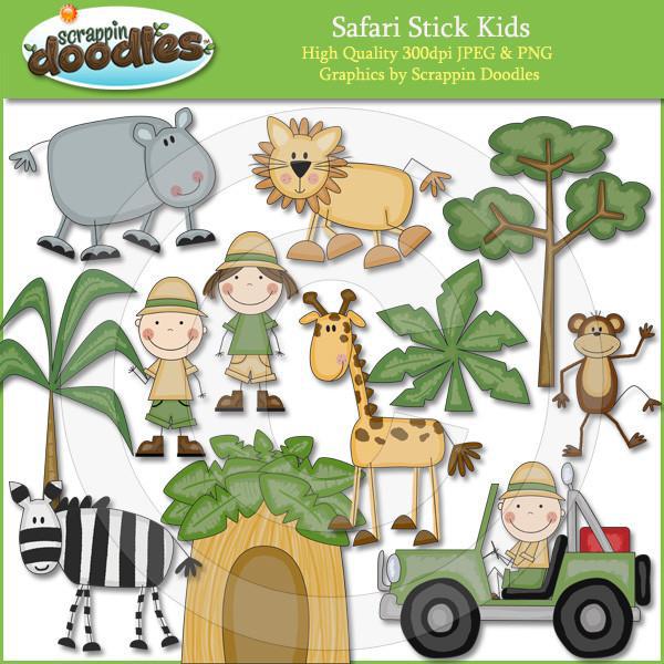 Safari Stick Kids – Scrappin Doodles