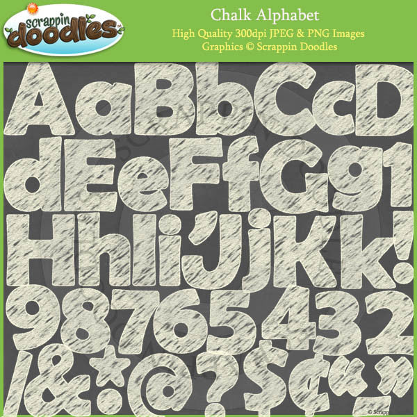 Chalk Alphabet – Scrappin Doodles