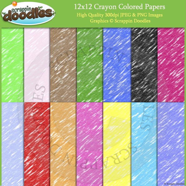 Crayon Colored Backgrounds – Scrappin Doodles