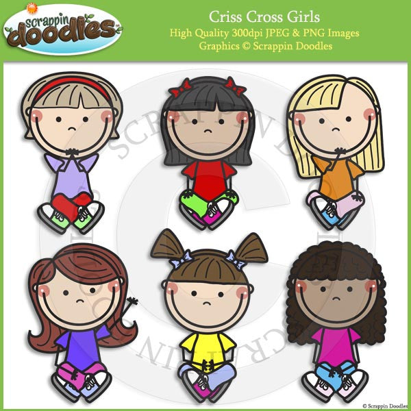 Sit Criss Cross Clipart Black And White