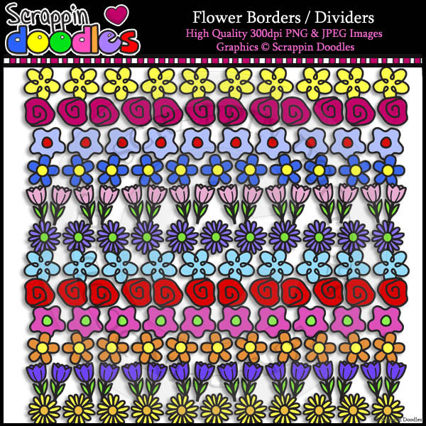 Flower Dividers Clipart