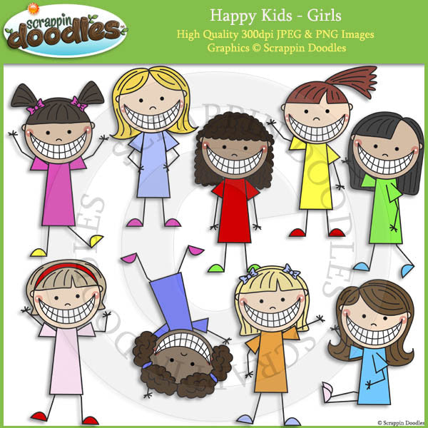 Excited Kids Clip Art