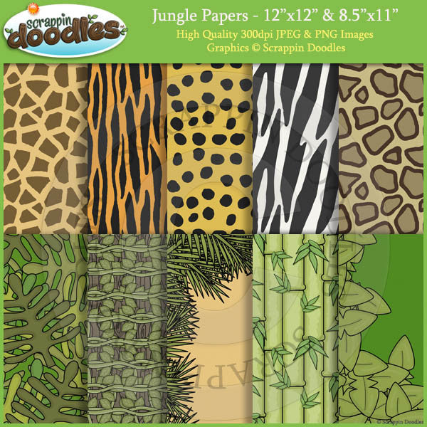 Jungle Backgrounds – Scrappin Doodles