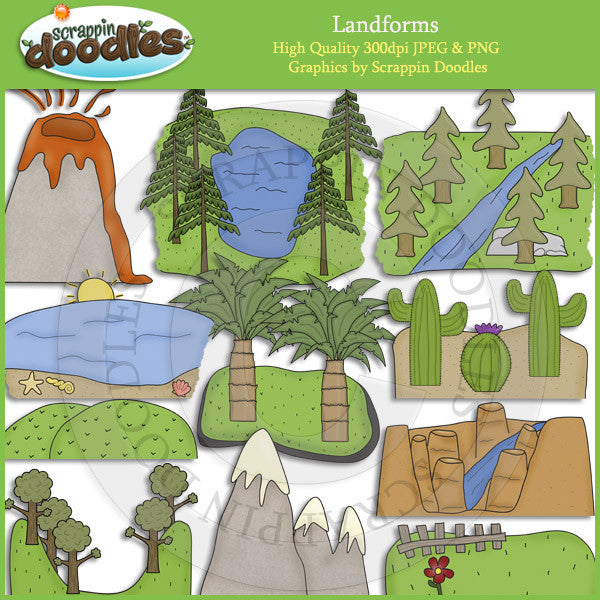 clipart landforms