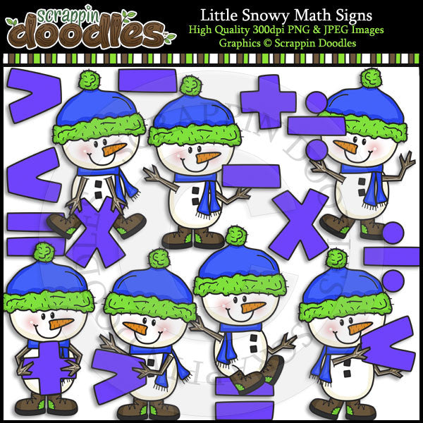 Little Snowy Math Signs – Scrappin Doodles