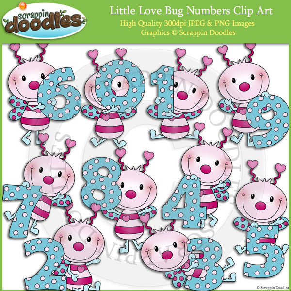 Little Love Bug Numbers – Scrappin Doodles