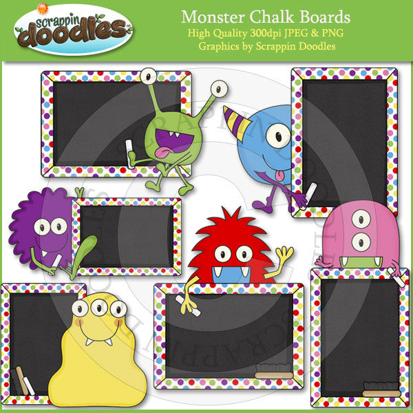 Monster Chalk Boards – Scrappin Doodles