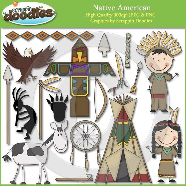 Native American Clip Art Black And White