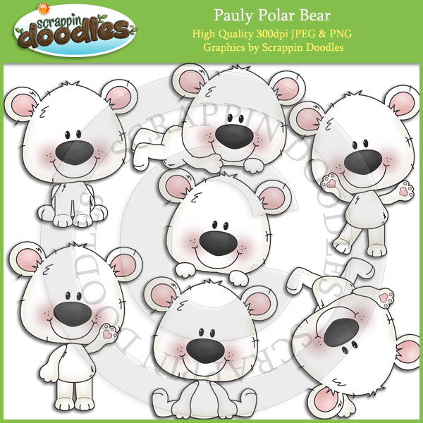 Pauly Polar Bear – Scrappin Doodles