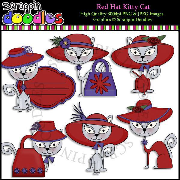 Red Hat Kitty Cat – Scrappin Doodles