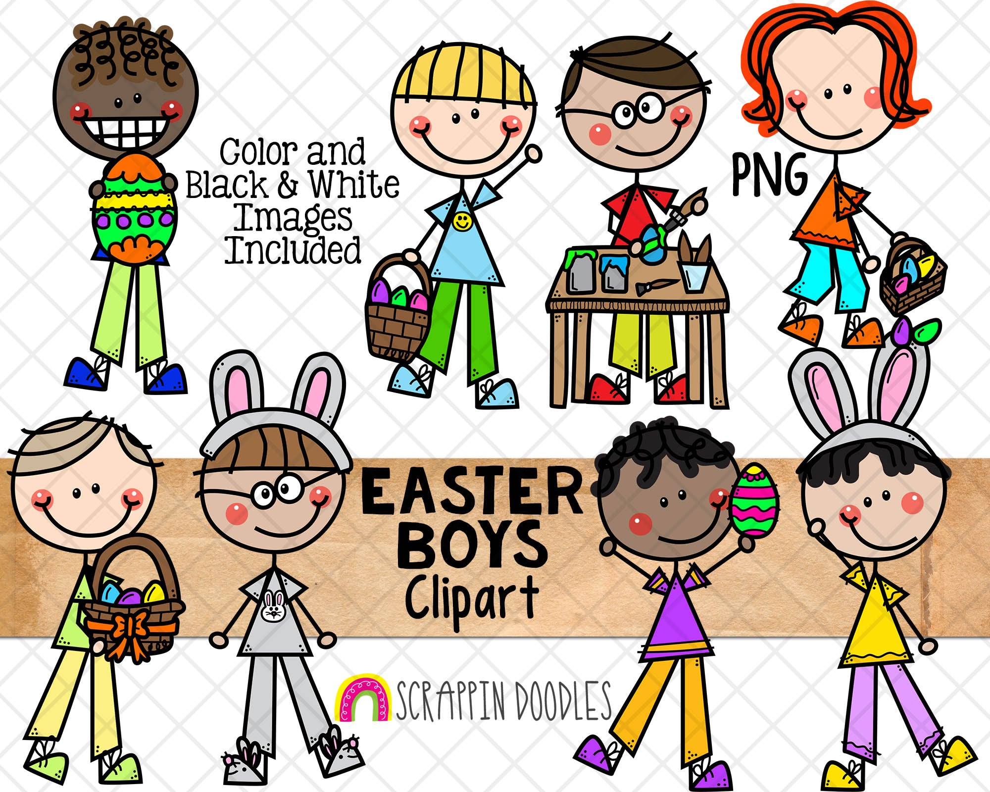 Stick Art Clipart Color