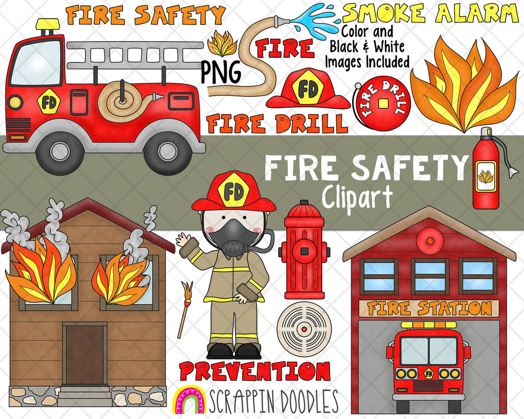 Fire Safety ClipArt - Fire Fighter Clipart - Firetruck Clipart ...