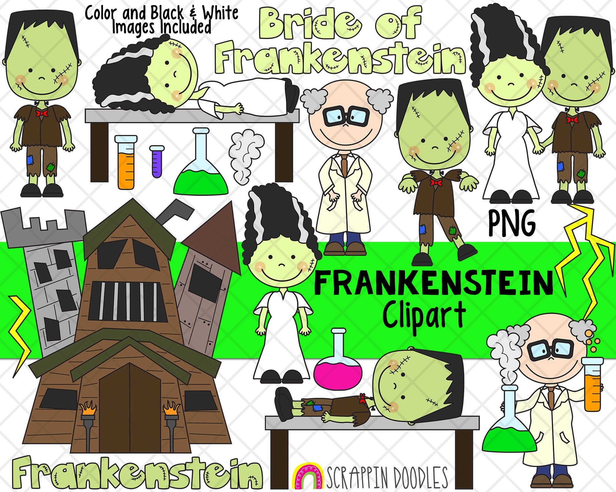 Cute Frankenstein Clipart