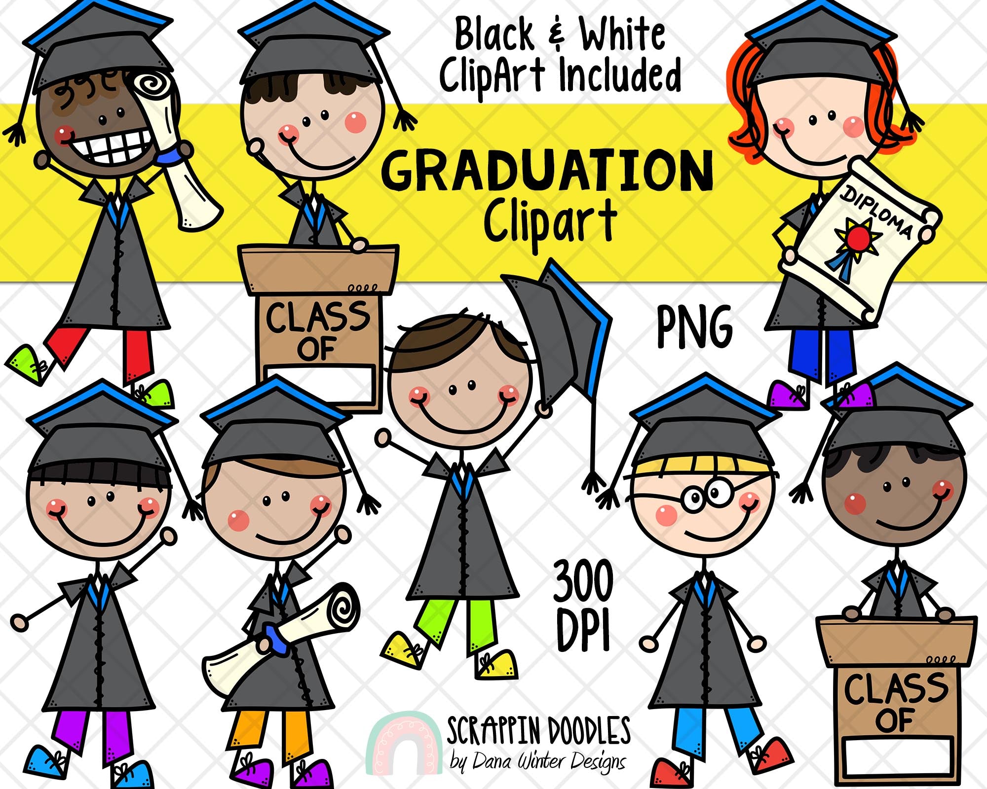 Preschool Graduation Clip Art Black And White