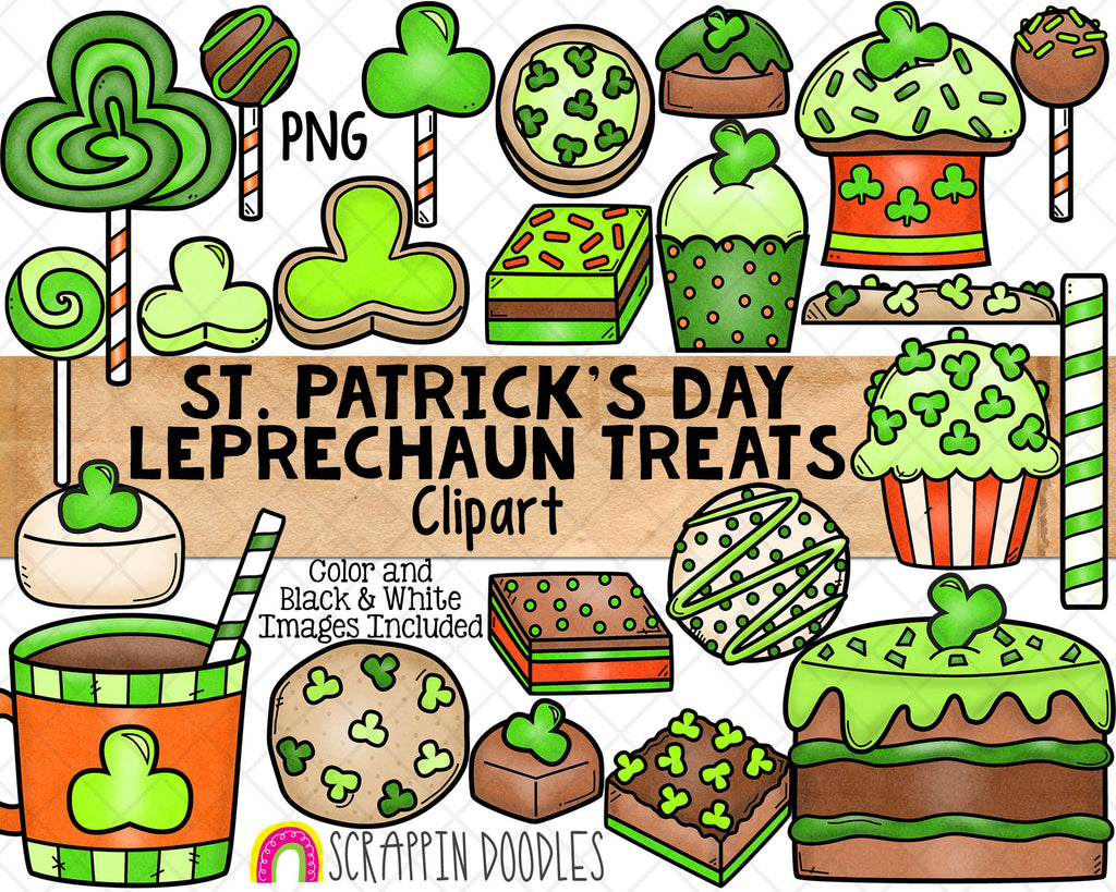 St. Patrick's Day ClipArt - Leprechaun Treats - St Patricks Day Party ...