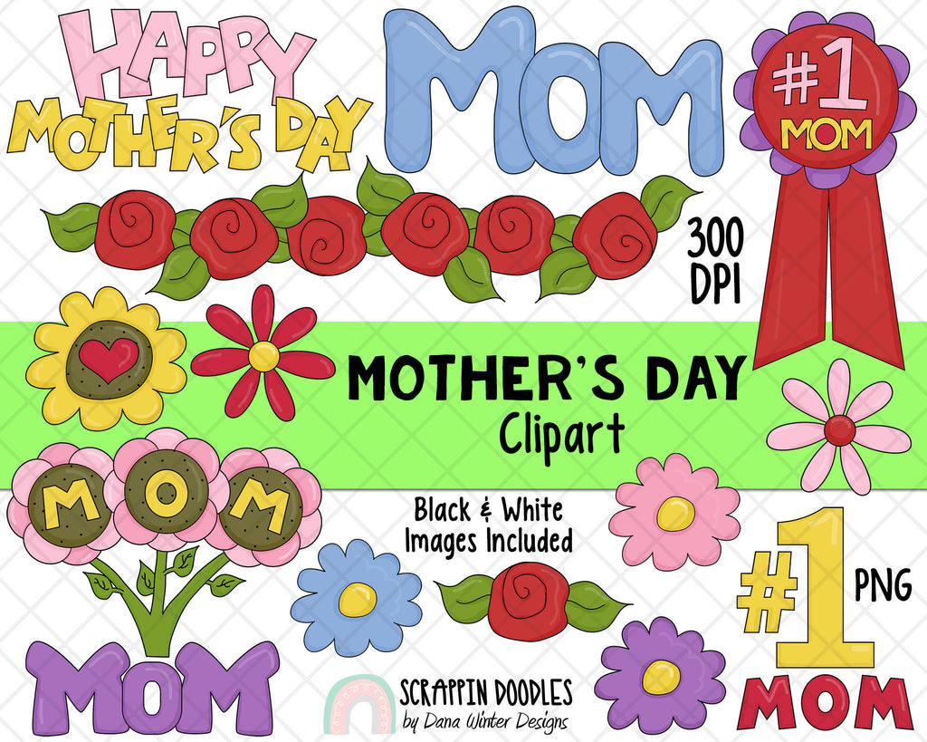 Mothers Day Clipart - Mom Clipart - Mum Clipart - Mothers Day Sublimat ...