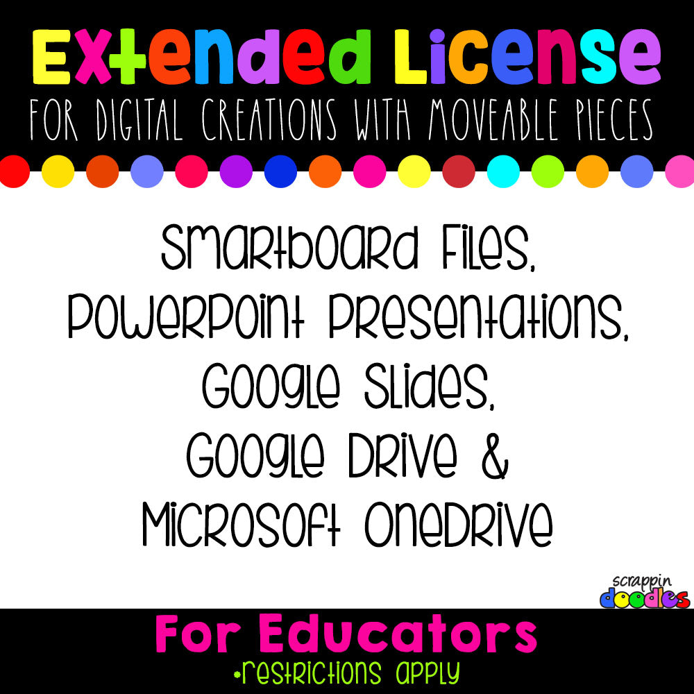 Extended License for Digital Products with Moveable Pieces – Scrappin ...