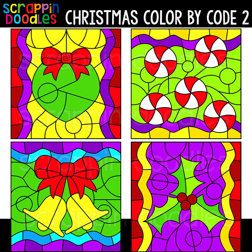 Christmas Color By Code Templates 2 – Scrappin Doodles