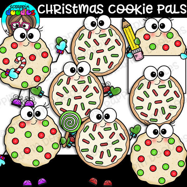 Christmas Cookie Pals Clipart – Scrappin Doodles