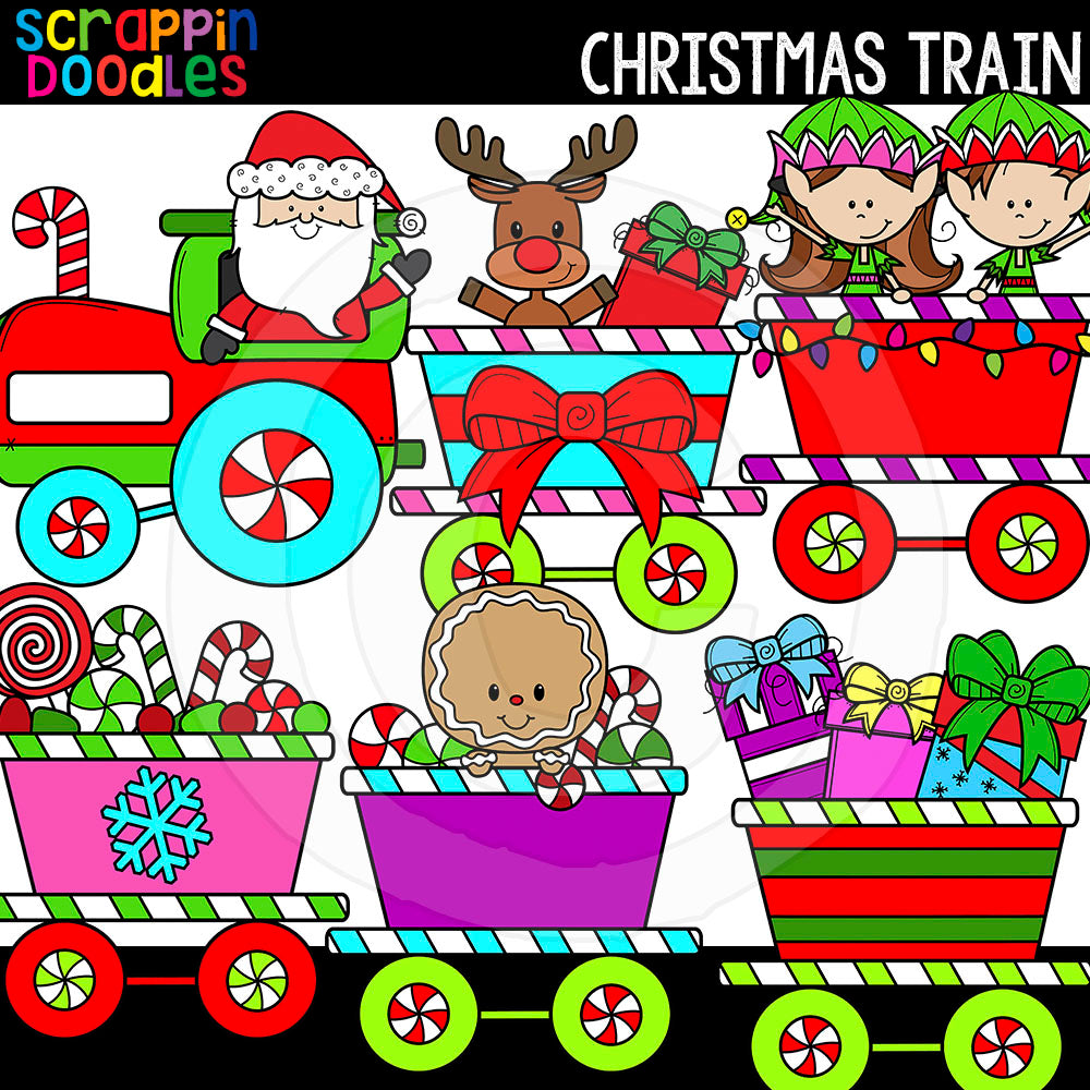 Christmas Train Clip Art Free