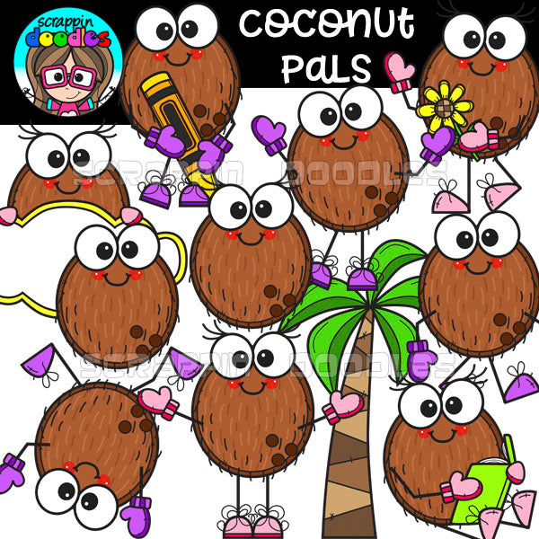 Clipart Of A Coconut