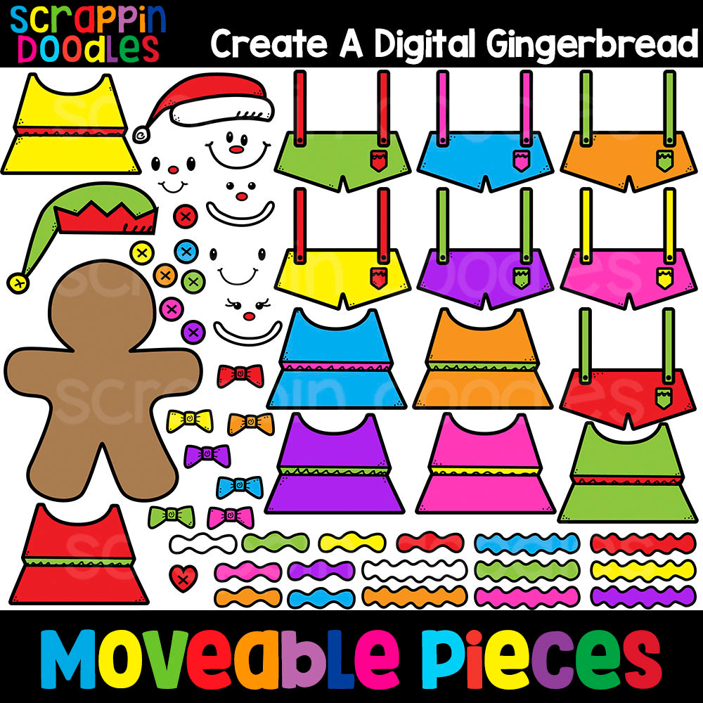 MOVEABLE IMAGES - Create a Digital Gingerbread Clip Art – Scrappin Doodles