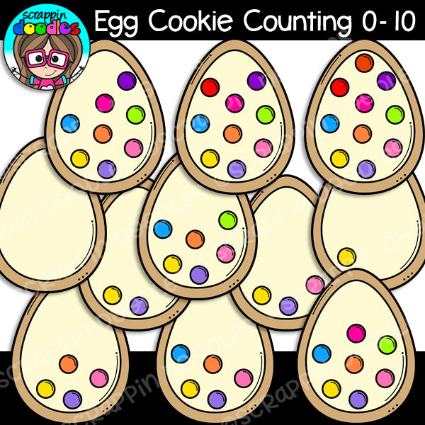 Easter Egg Cookie Counting Clip Art – Scrappin Doodles