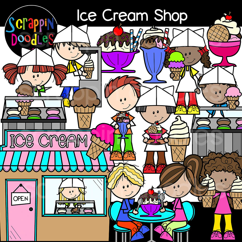 Ice Cream Shop Clip Art – Scrappin Doodles