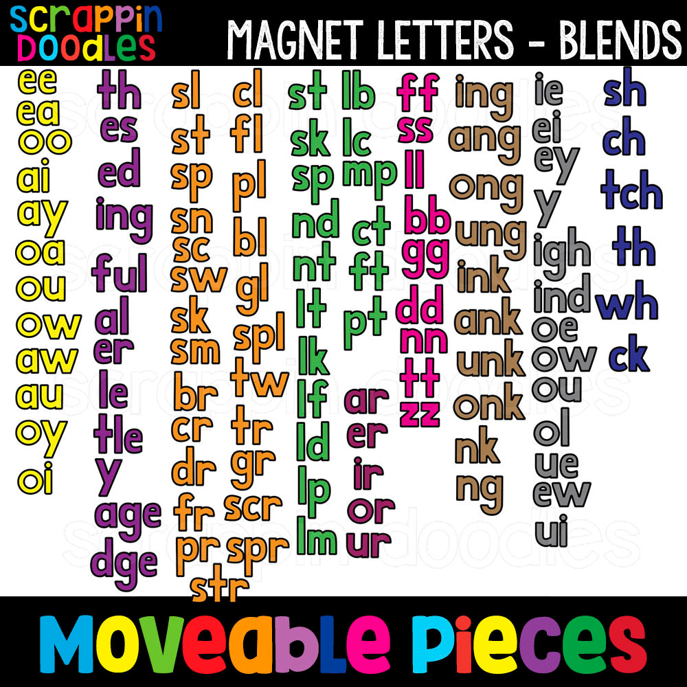 Magnetic Letters Clipart