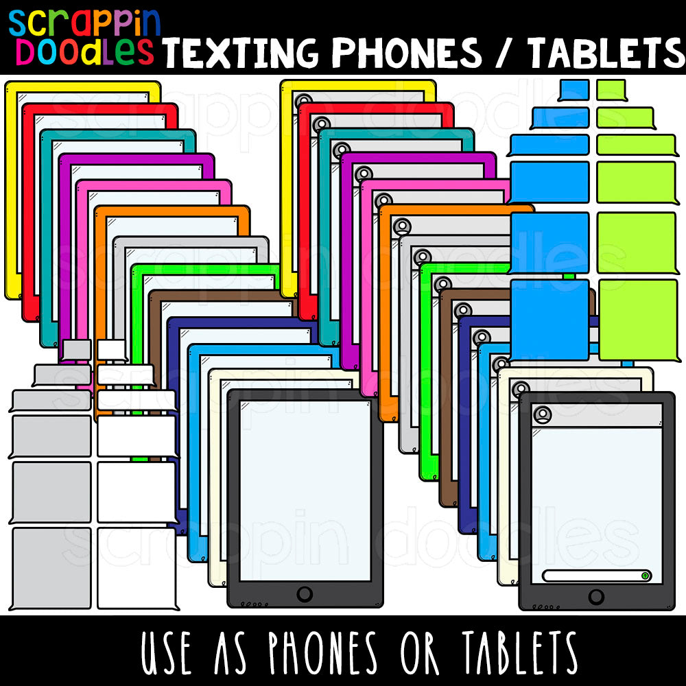 Cell Phone Texting Clipart Black And White