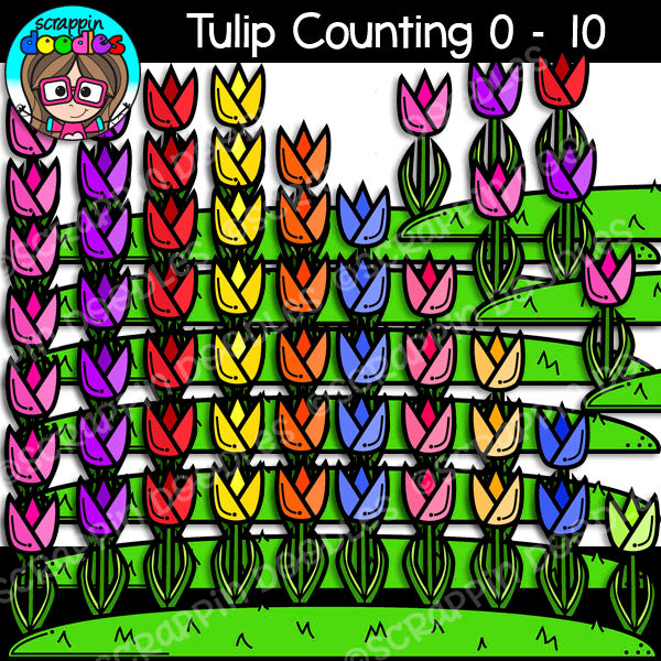 Tulip Counting Clip Art – Scrappin Doodles
