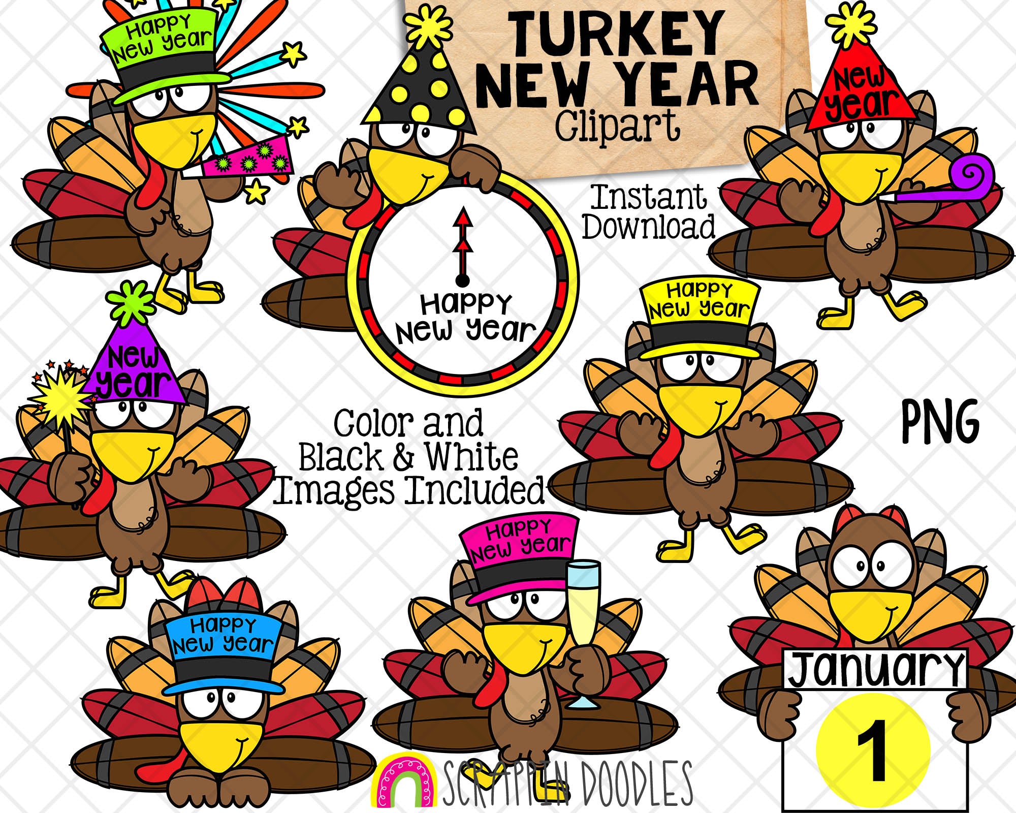 Happy Thanksgiving Turkey Clipart