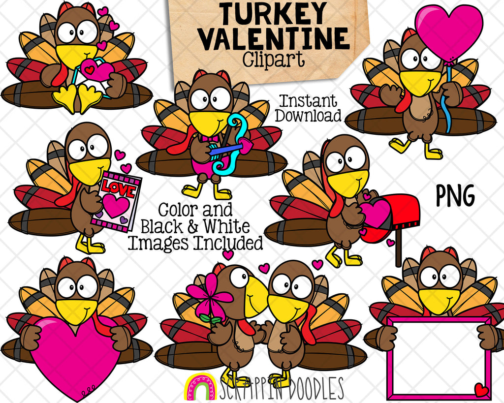 Turkey ClipArt - Valentine Turkey Clipart - Valentine Graphics - Comme ...