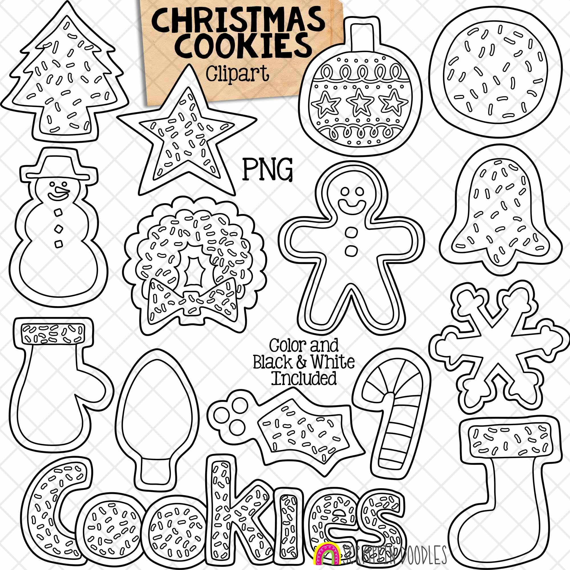 Christmas Cookies Clip Art - Ginger Bread - Sugar Cookie - Icing - Mak ...