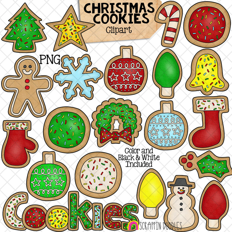 Christmas Cookies Clip Art - Ginger Bread - Sugar Cookie - Icing - Mak ...