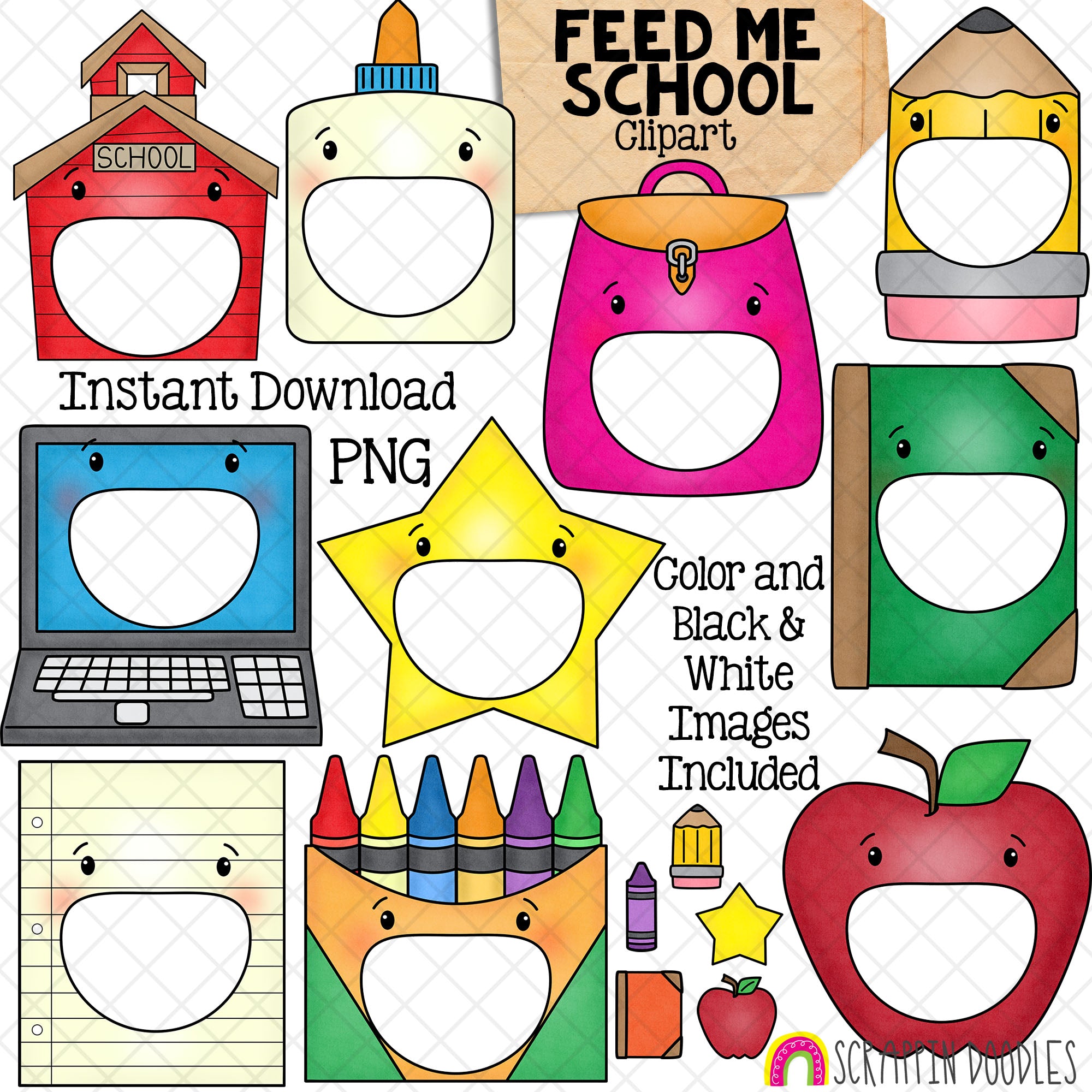 Feed Me Variety ClipArt Bundle - School - Monsters - Autumn - Forest A ...