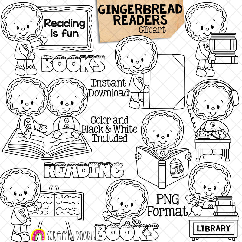 Gingerbread School ClipArt Bundle - Math - Reading - Science - Writing ...