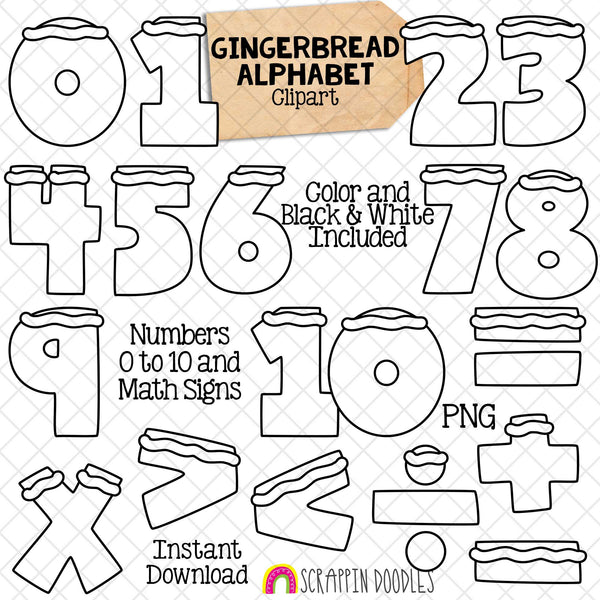 Gingerbread Alphabet ClipArt Bundle - Gingerbread Cookie Letters Clip ...