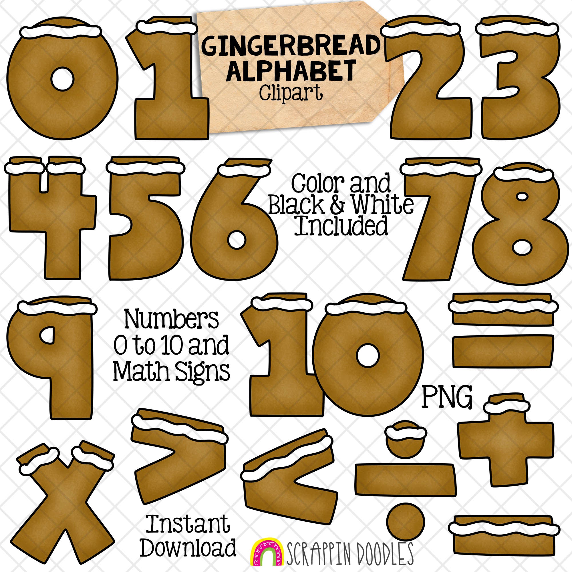 Gingerbread Alphabet ClipArt Bundle - Gingerbread Cookie Letters Clip ...