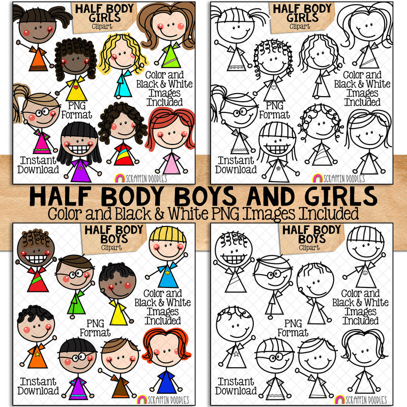 Doodle Kids ClipArt Bundle #4 – Scrappin Doodles