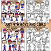 Doodle Kids Clipart Bundle - Doodle Boys and Girls Bundle 1 – Scrappin ...