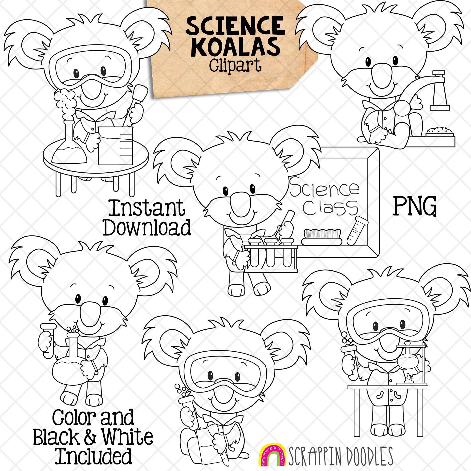 Koala ClipArt Bundle - Koala Bears Graphics - Commercial Use PNG ...